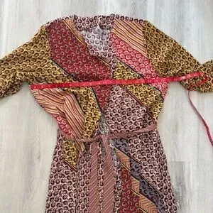 CAbi | Jackets & Coats | Cabi Poet Patchwork Jacket Long Kimono Belted ...